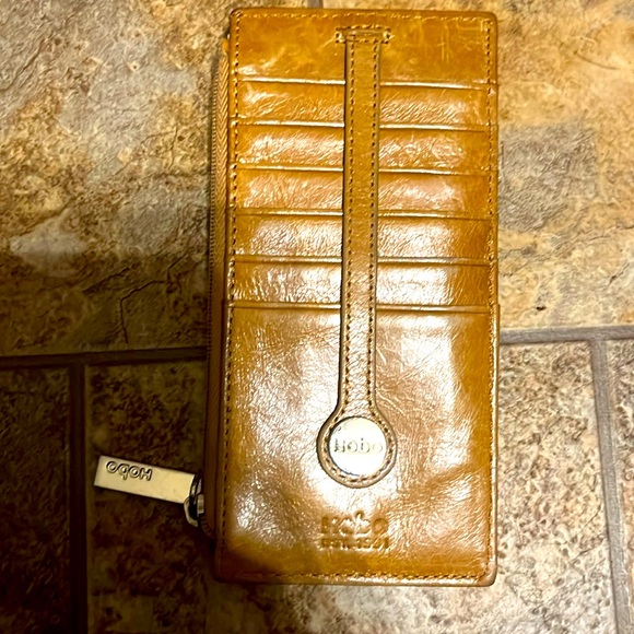 HOBO | Bags | Hobo The Original Tan Leather Card Wallet With Coin Pouch ...